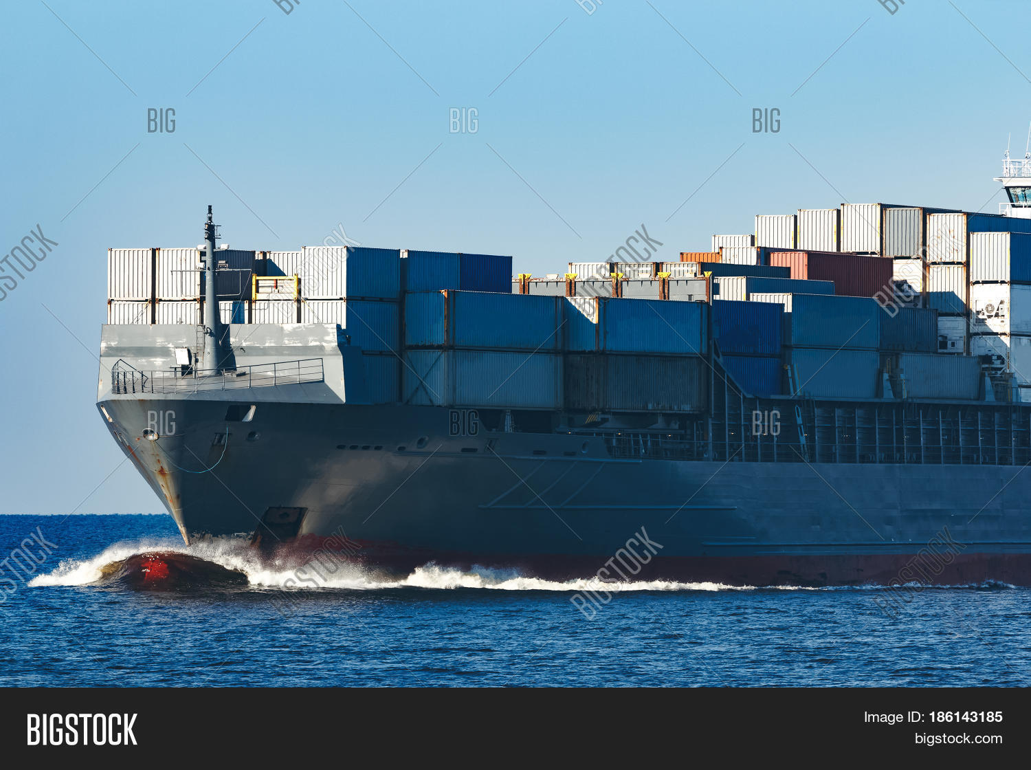 Grey Container Ship Image & Photo (Free Trial) | Bigstock