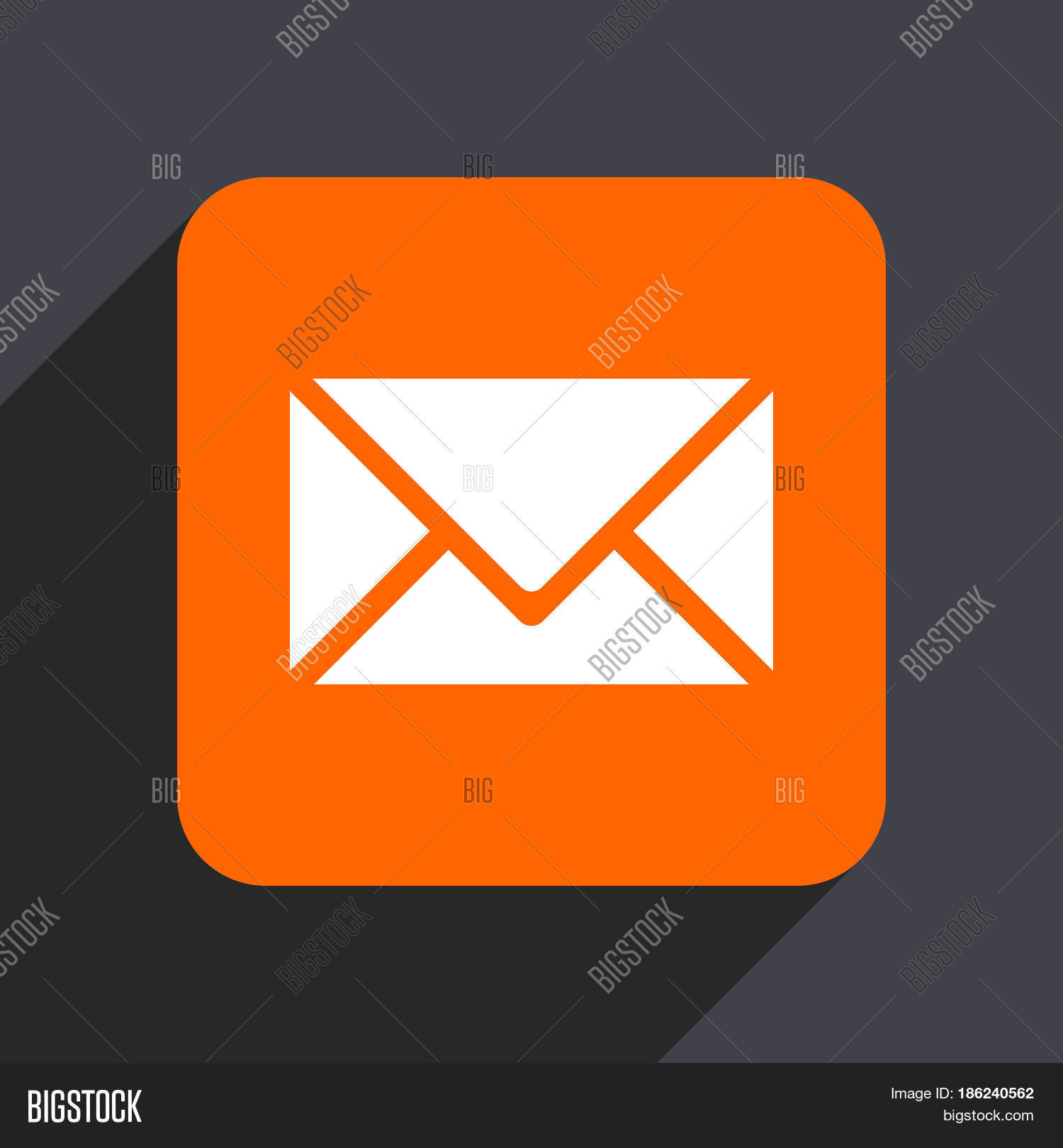 Email Orange Flat Image & Photo (Free Trial) | Bigstock