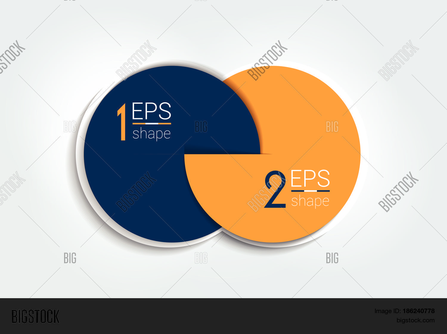 Two Connected Circles Vector & Photo (Free Trial) | Bigstock