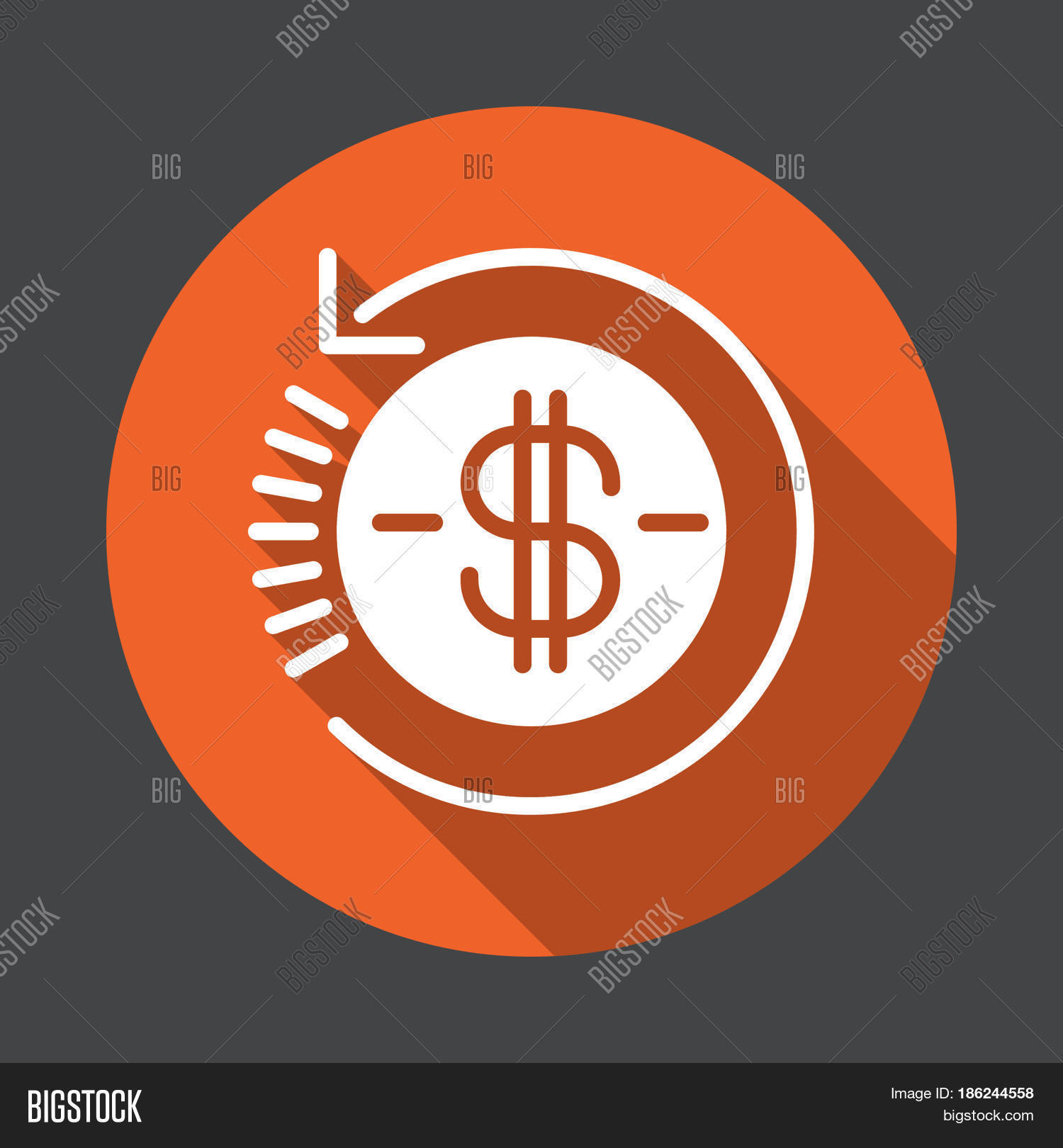 Refund Flat Icon. Vector & Photo (Free Trial) | Bigstock