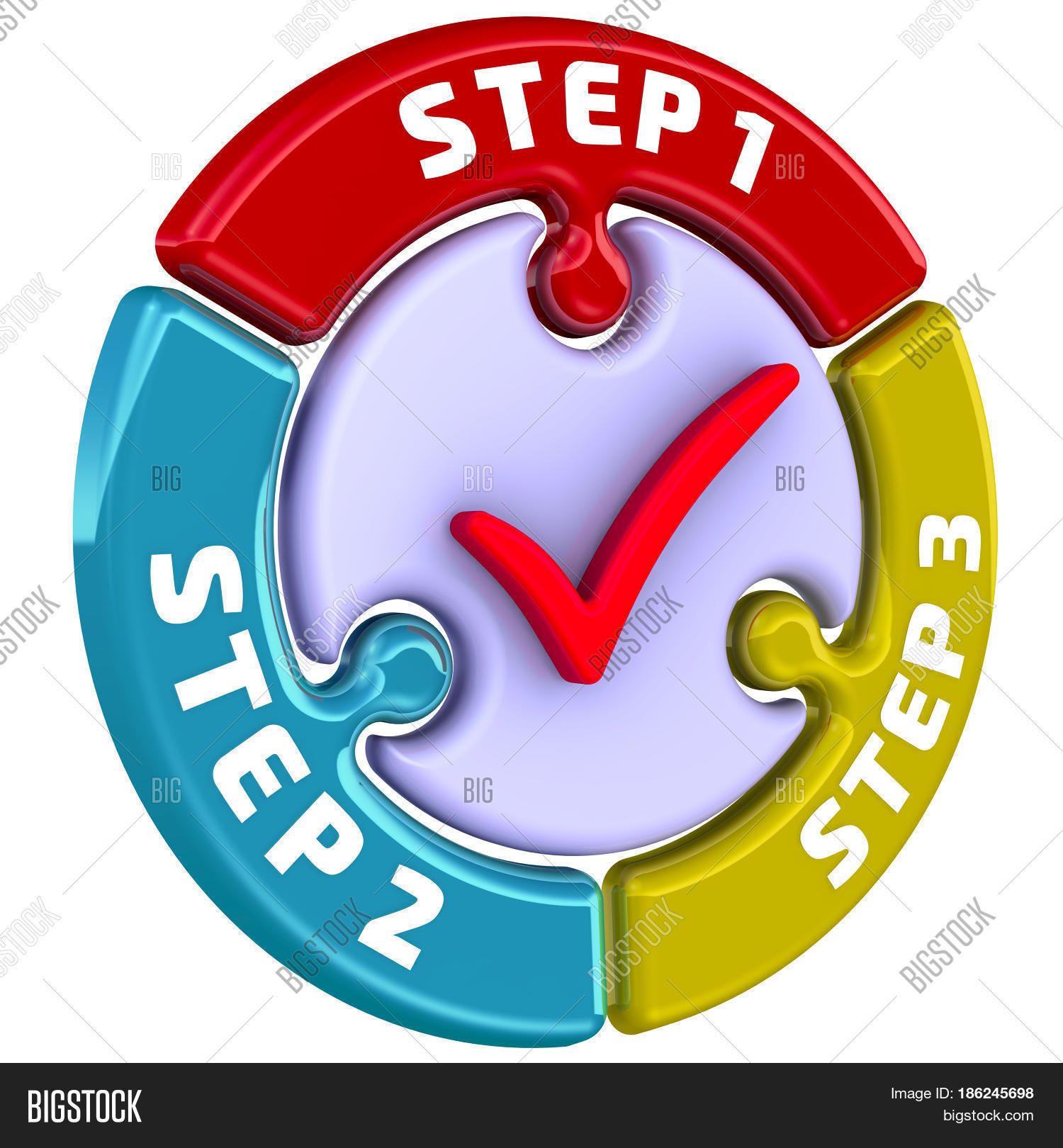 Step 1, Step 2, Step 3 Image & Photo (Free Trial) | Bigstock