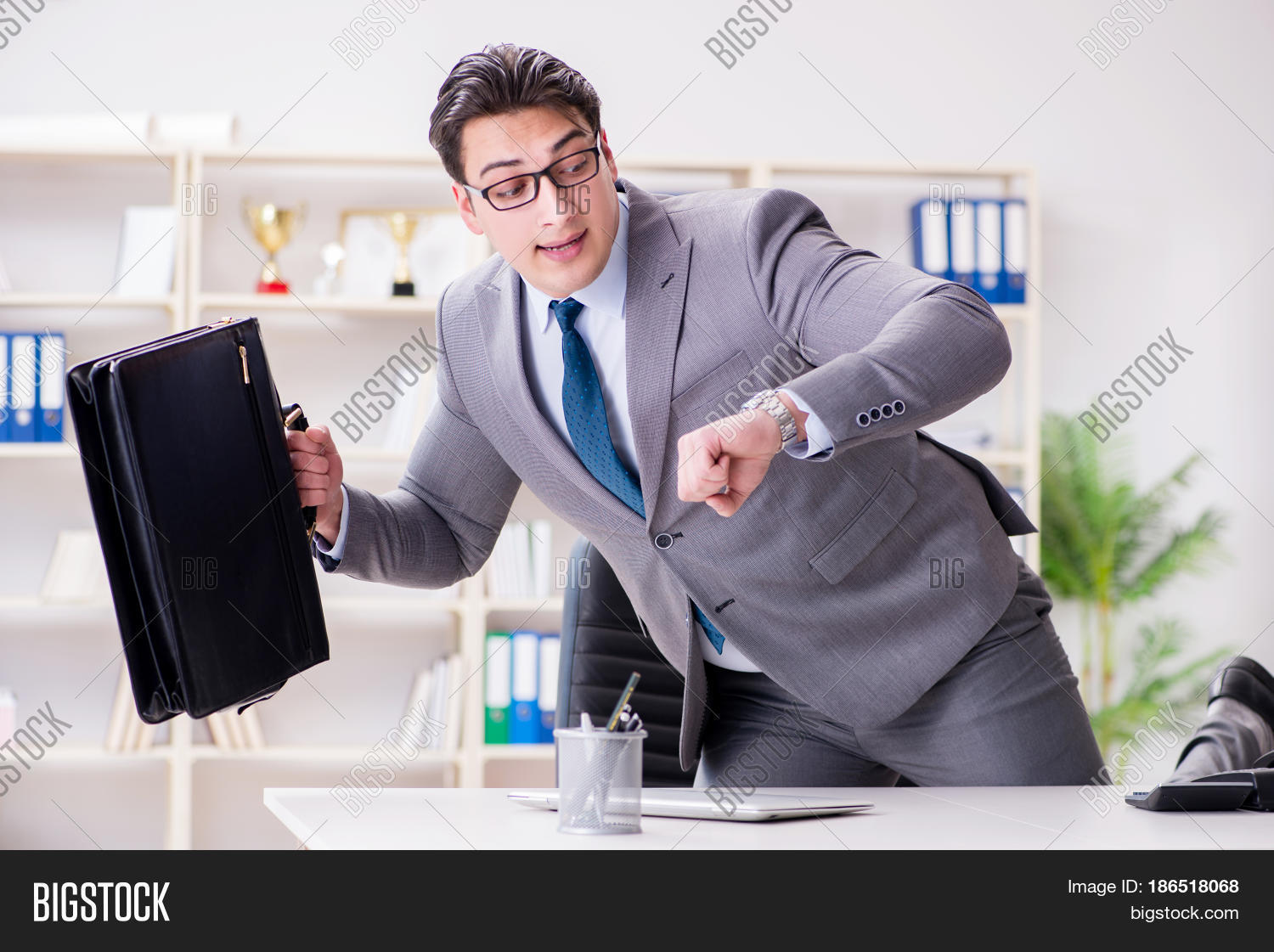 Businessman Rushing Image & Photo (Free Trial) | Bigstock