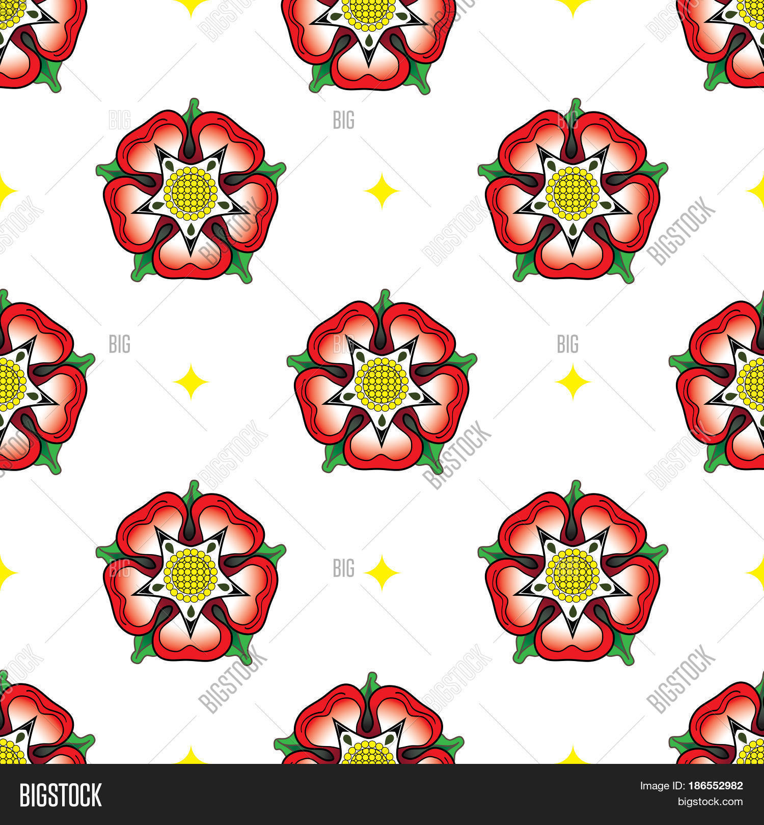 Tudor Rose Seamless Image & Photo (Free Trial) | Bigstock