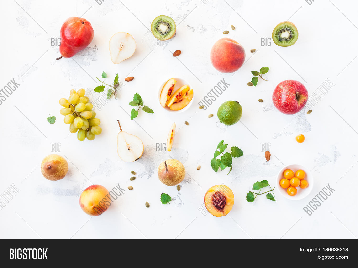 Fresh Fruits On White Image & Photo (Free Trial) | Bigstock