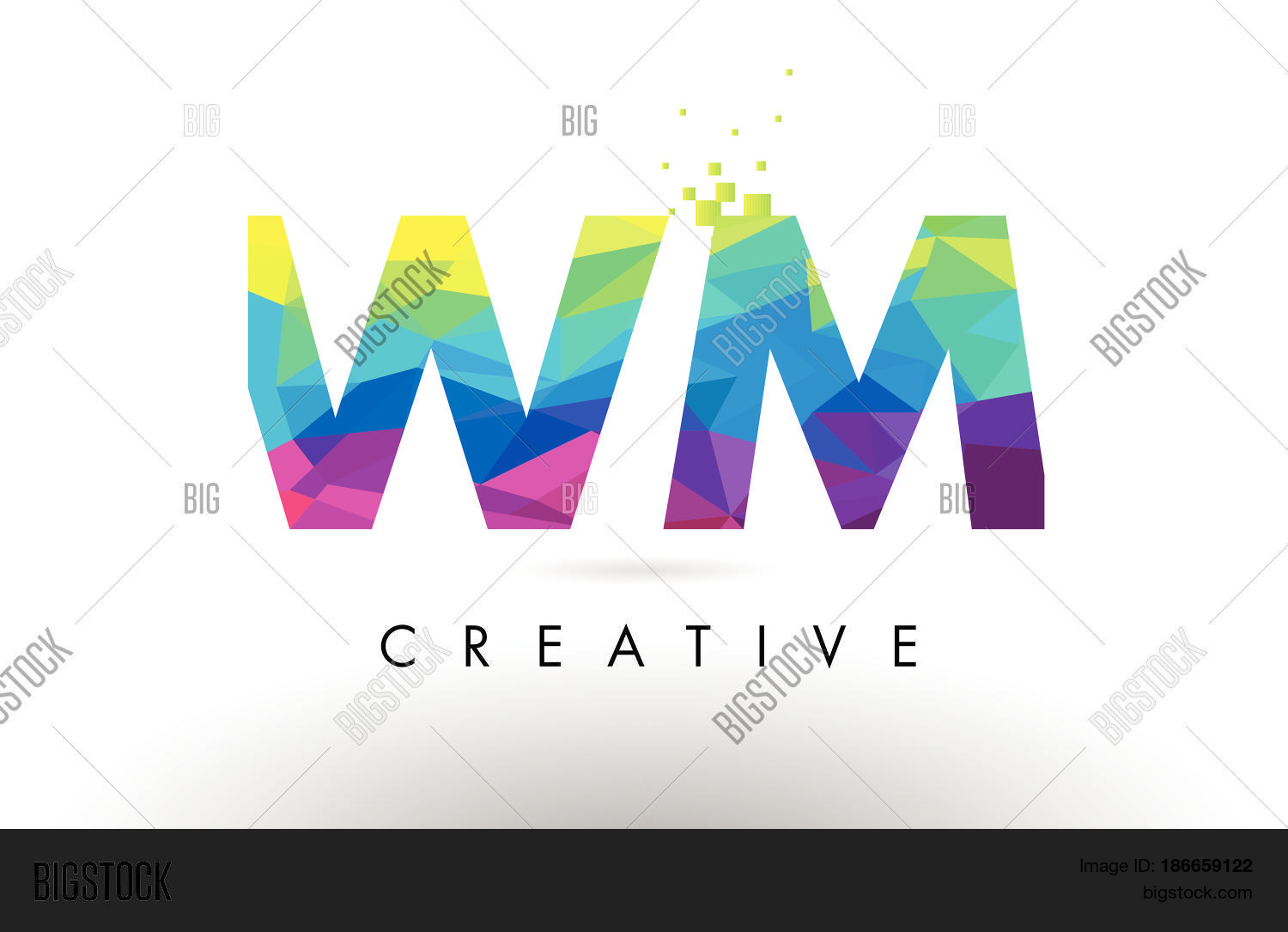Wm W M Colorful Vector & Photo (Free Trial) | Bigstock
