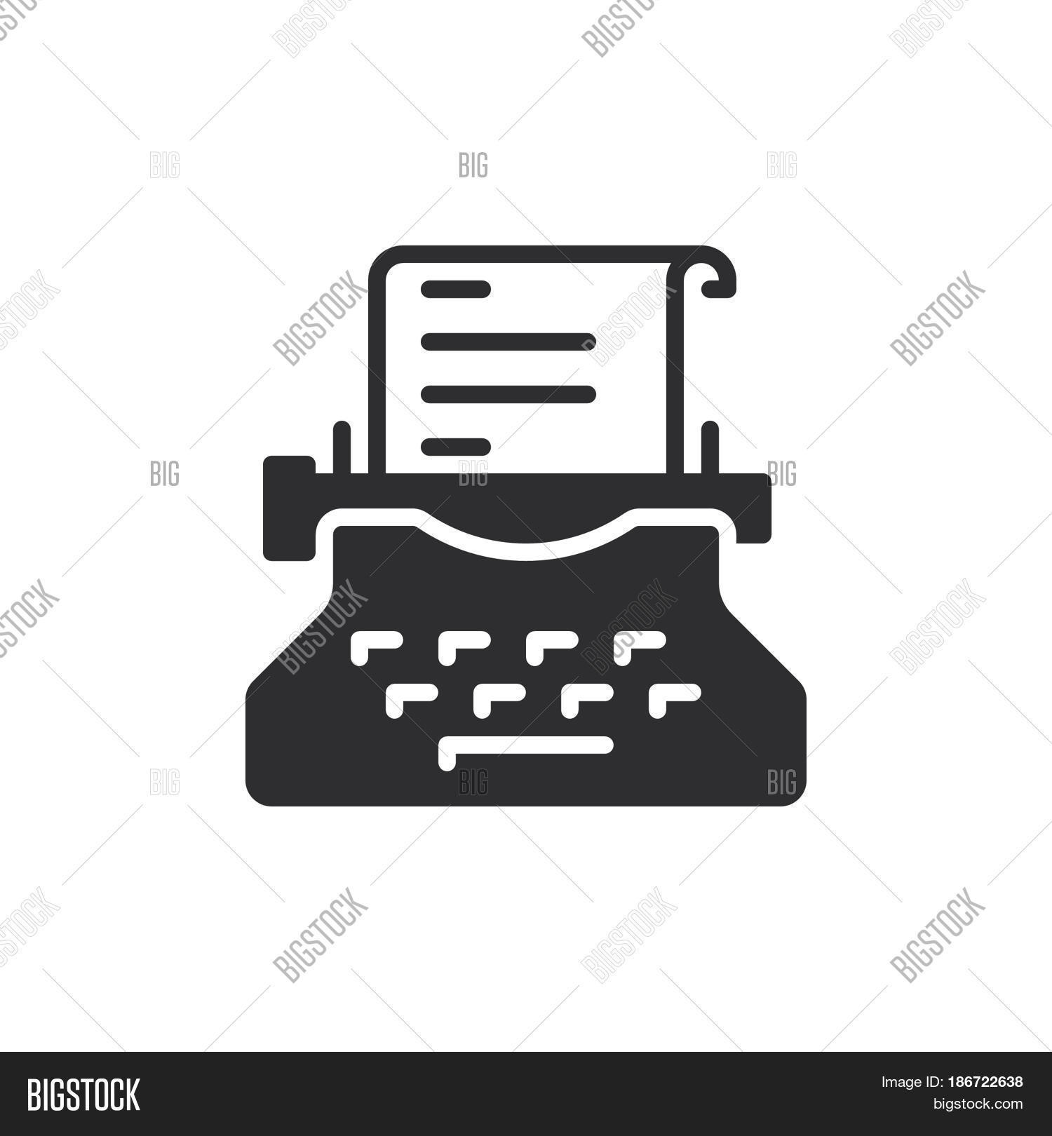 Typewriter Icon Vector & Photo (Free Trial) | Bigstock
