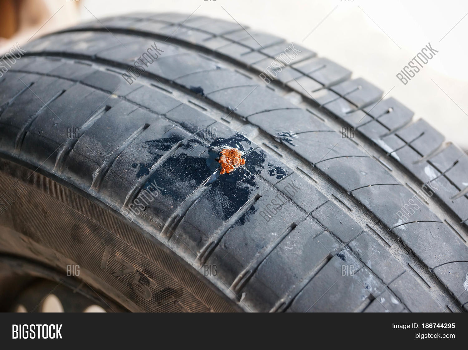 Tubeless Tire Puncture Image & Photo (Free Trial) | Bigstock