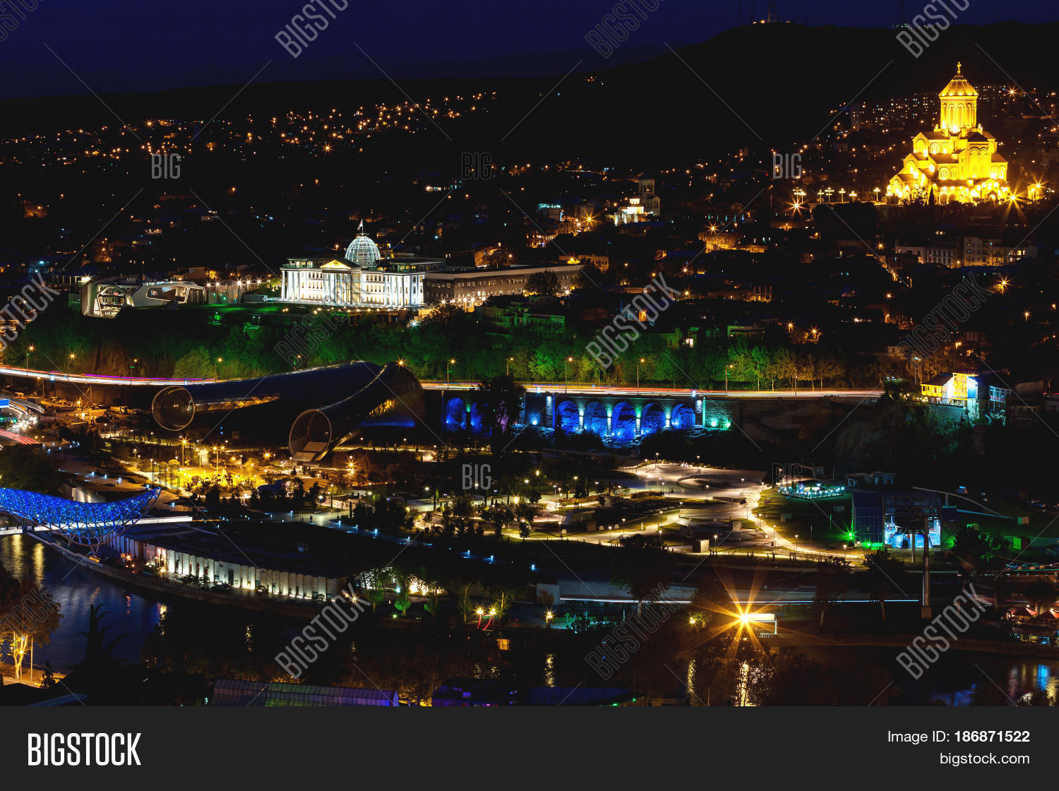 Night Panorama View Image & Photo (Free Trial) | Bigstock
