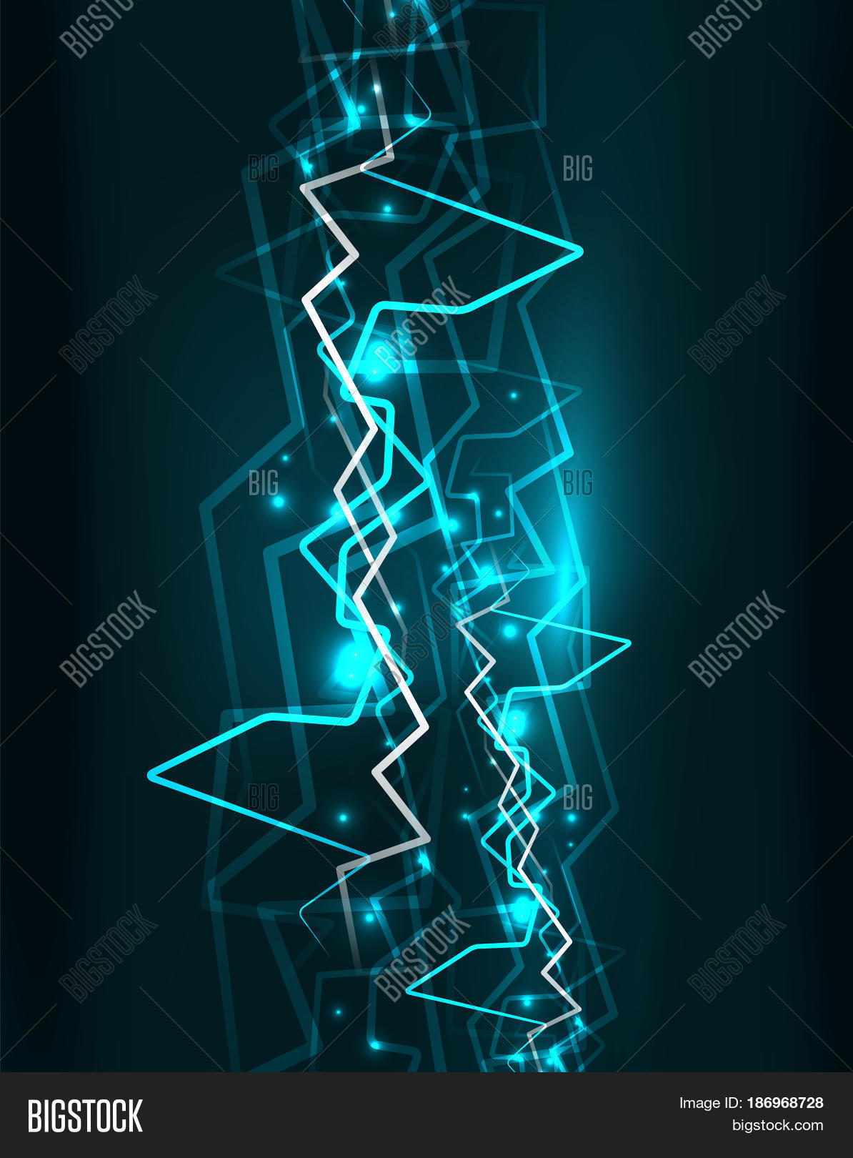 Neon Blue Lightning Image & Photo (Free Trial) | Bigstock