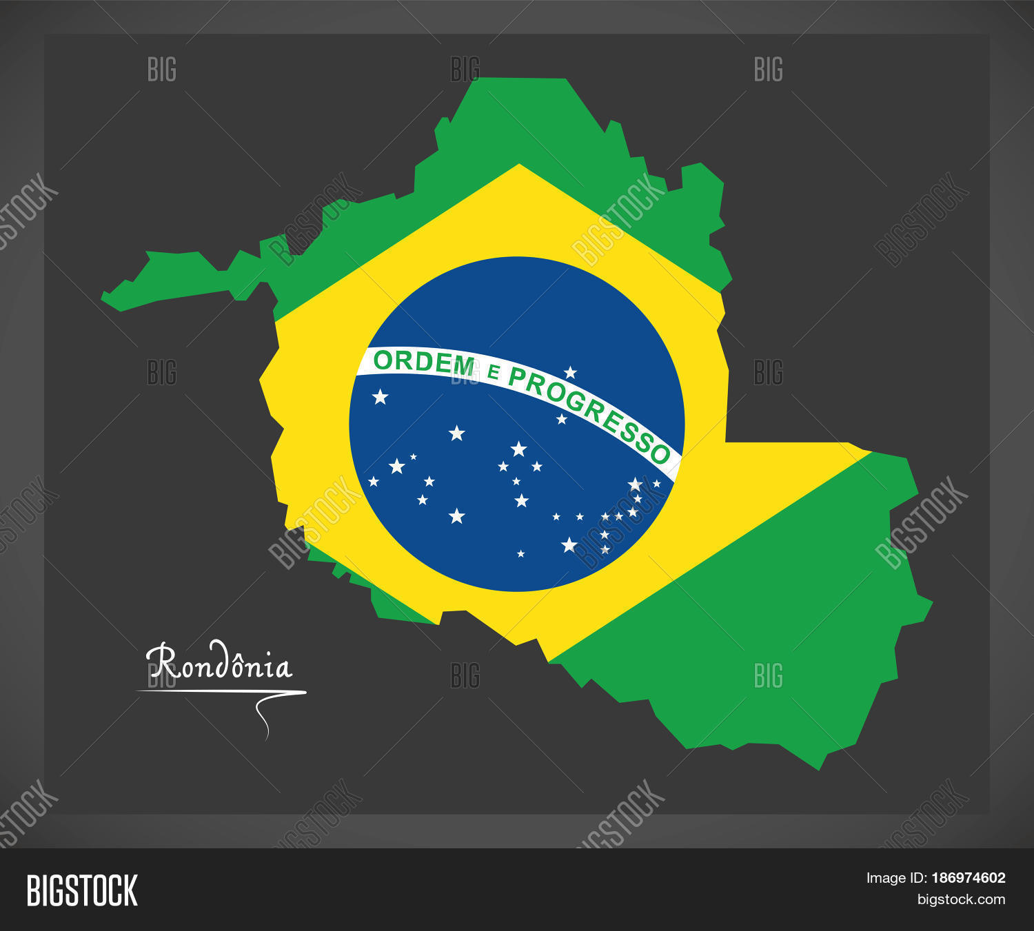 Rondonia Map Brazilian Image & Photo (Free Trial) | Bigstock