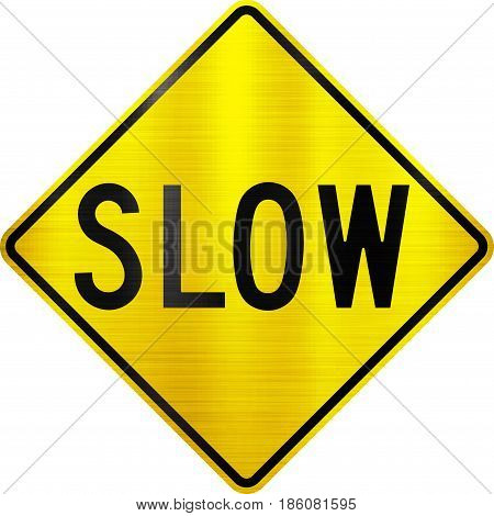 Slow Sign Yellow Alert Image & Photo (Free Trial) | Bigstock
