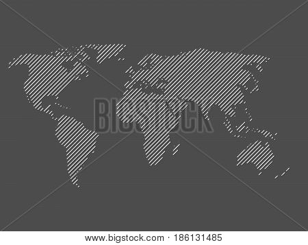 Hatched Map World. Vector & Photo (Free Trial) | Bigstock