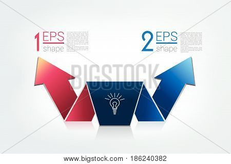 Arrow Divided Two Vector & Photo (Free Trial) | Bigstock