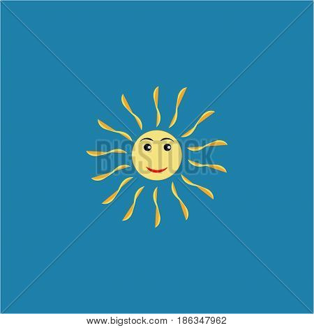 Sun Sign On Blue Vector & Photo (Free Trial) | Bigstock