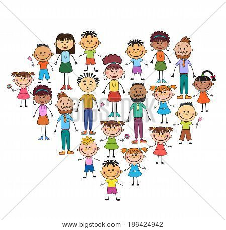 People Heart Shaped Vector & Photo (Free Trial) | Bigstock