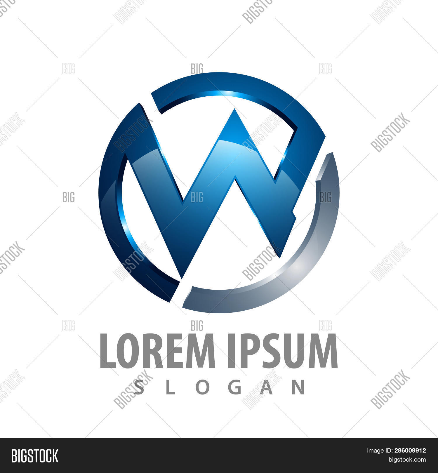 Circle W Letter Logo Vector & Photo (Free Trial) | Bigstock