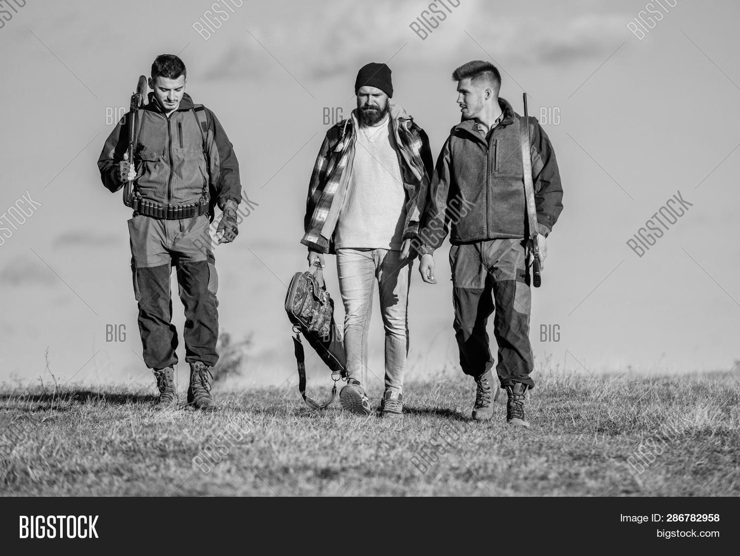 Group Men Hunters Image & Photo (Free Trial) | Bigstock