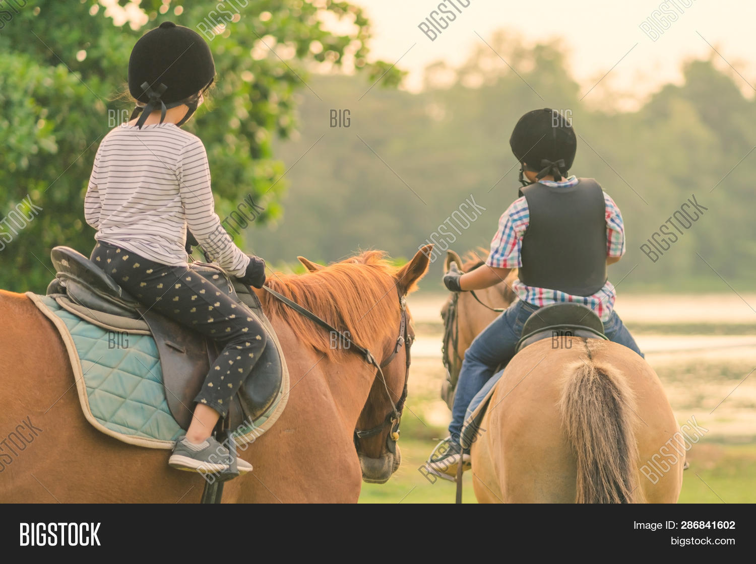 Kids Learn Ride Horse Image & Photo (Free Trial) | Bigstock