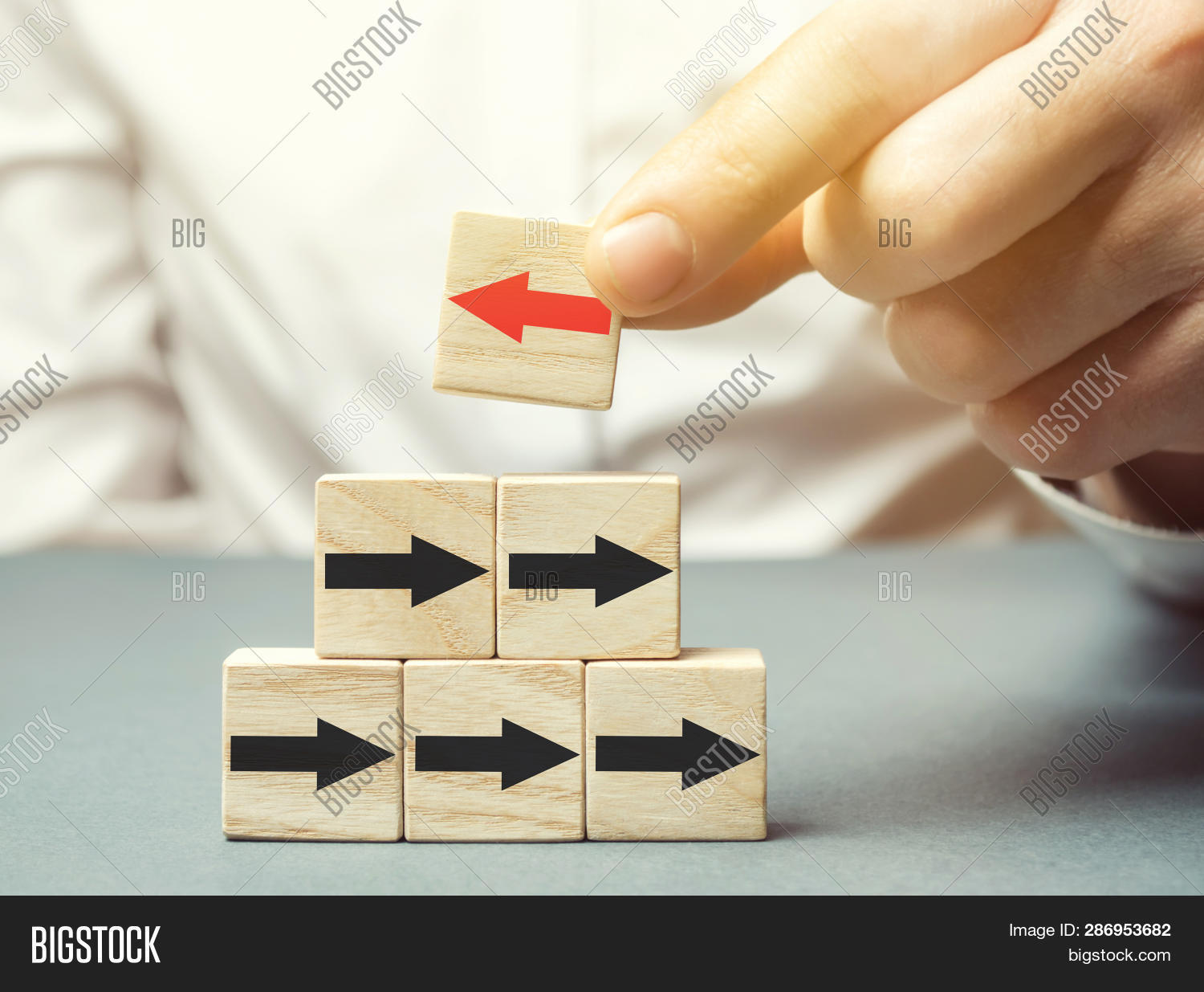 Man Holds Wooden Block Image & Photo (Free Trial) | Bigstock