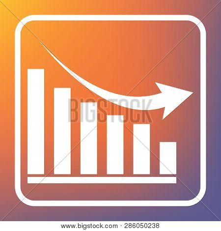 Declining Graph Sign Vector & Photo (Free Trial) | Bigstock