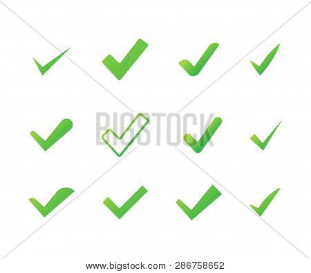 Set Check Marks Ticks Vector & Photo (Free Trial) | Bigstock