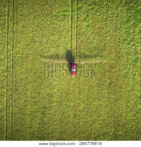 Aerial Shot Tractor On Image & Photo (Free Trial) | Bigstock