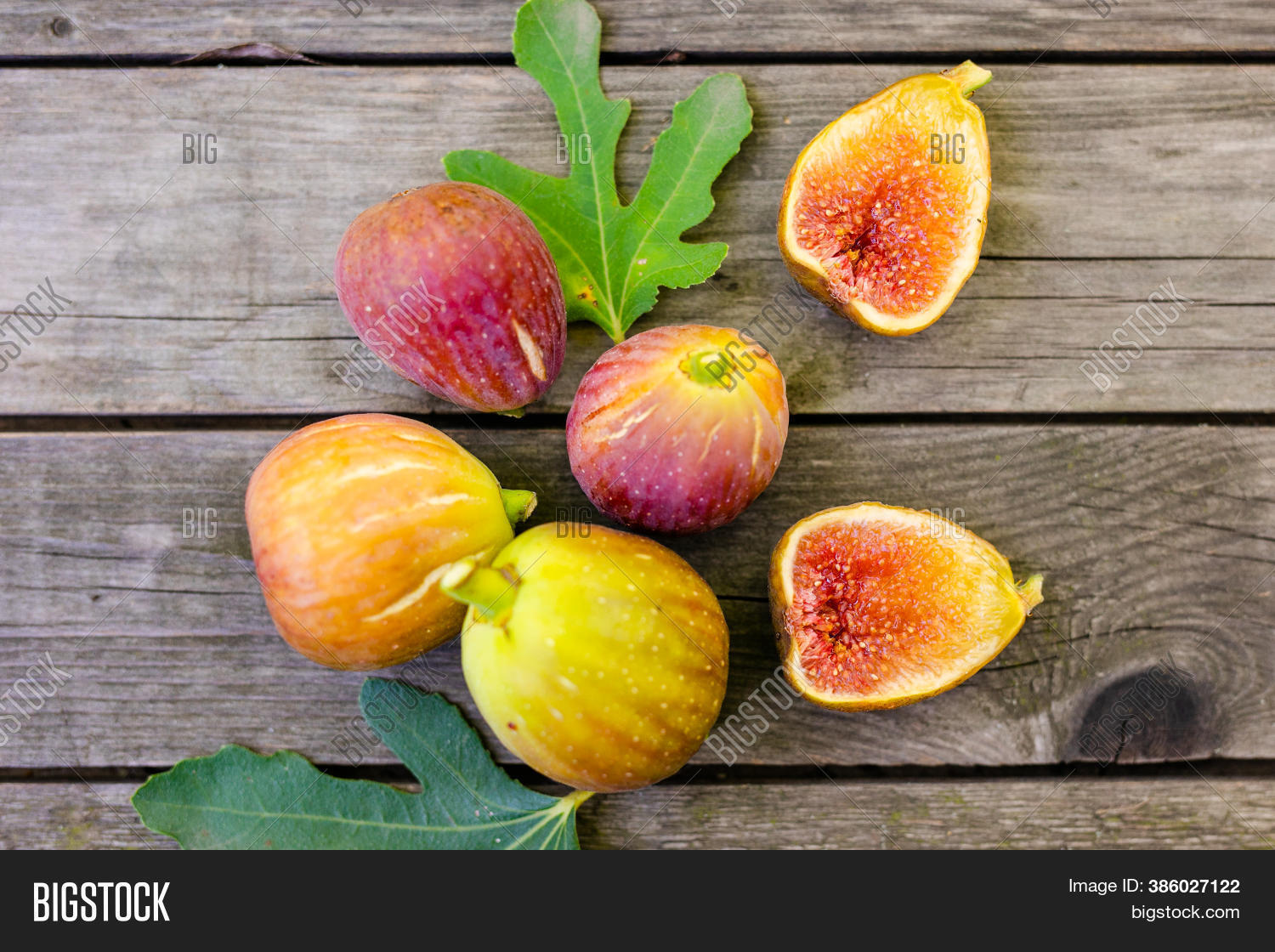 Pink Fresh Figs On Old Image & Photo (Free Trial) | Bigstock