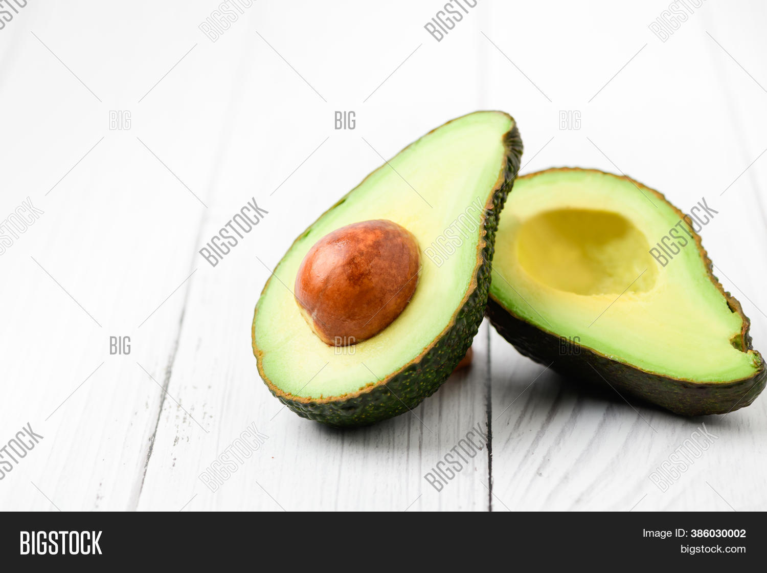 Avocado Half Isolated Image & Photo (Free Trial) | Bigstock