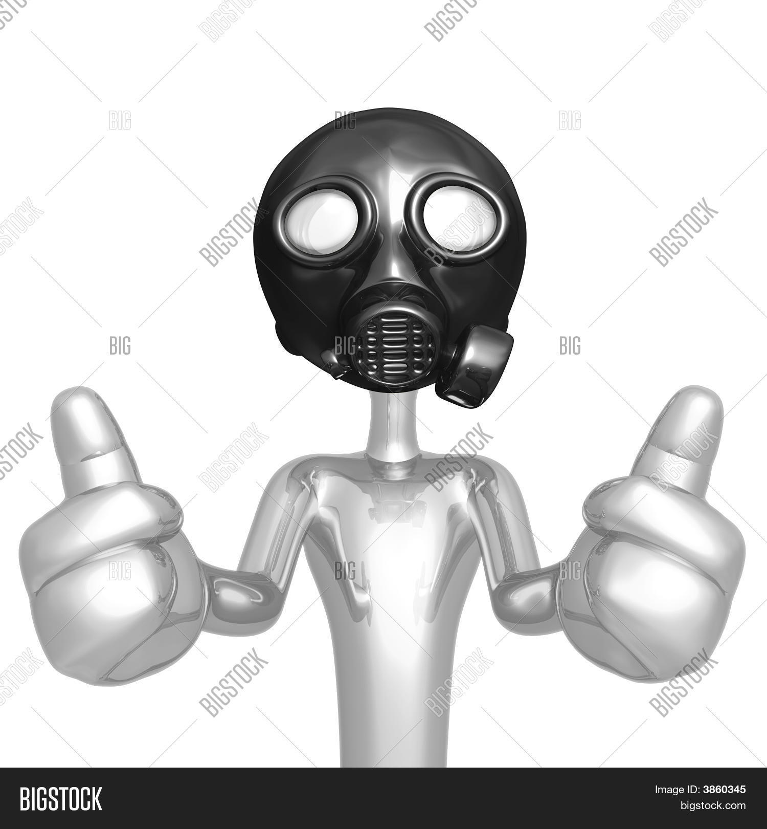Gas Mask Two Thumbs Image & Photo (Free Trial) | Bigstock