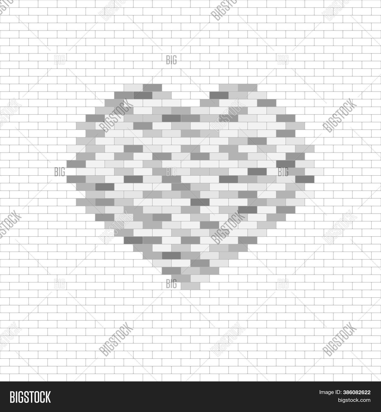 White Brick Wall Heart Image & Photo (Free Trial) | Bigstock