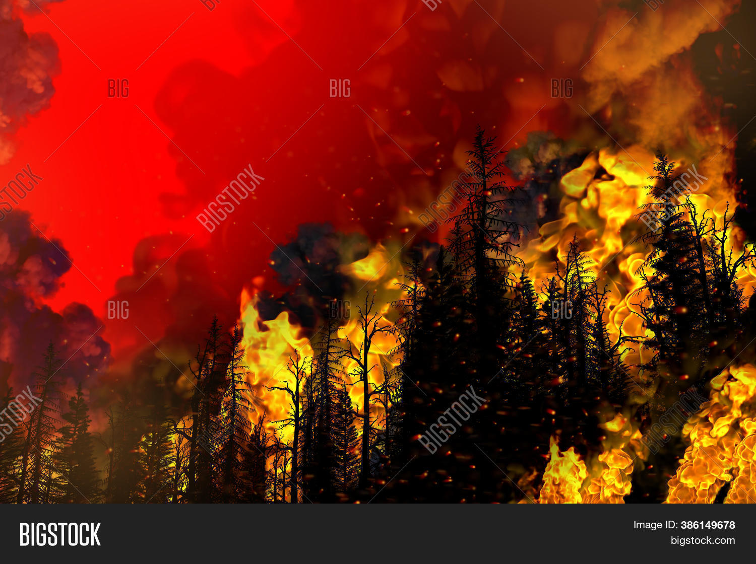 Forest Fire Natural Image & Photo (Free Trial) | Bigstock