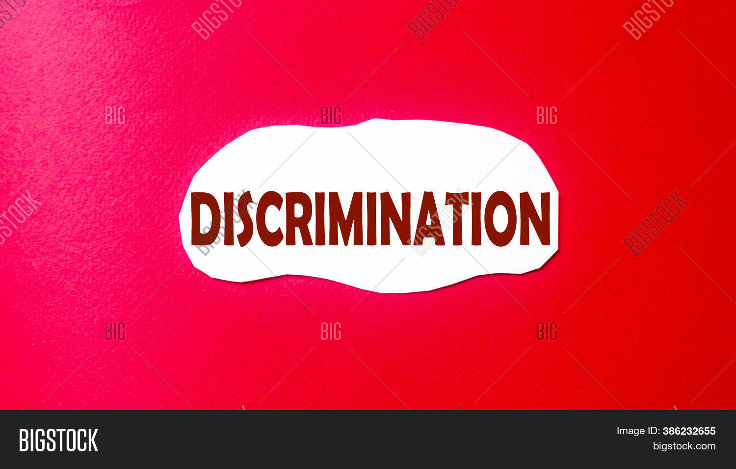 Discrimination Written Image & Photo (Free Trial) | Bigstock