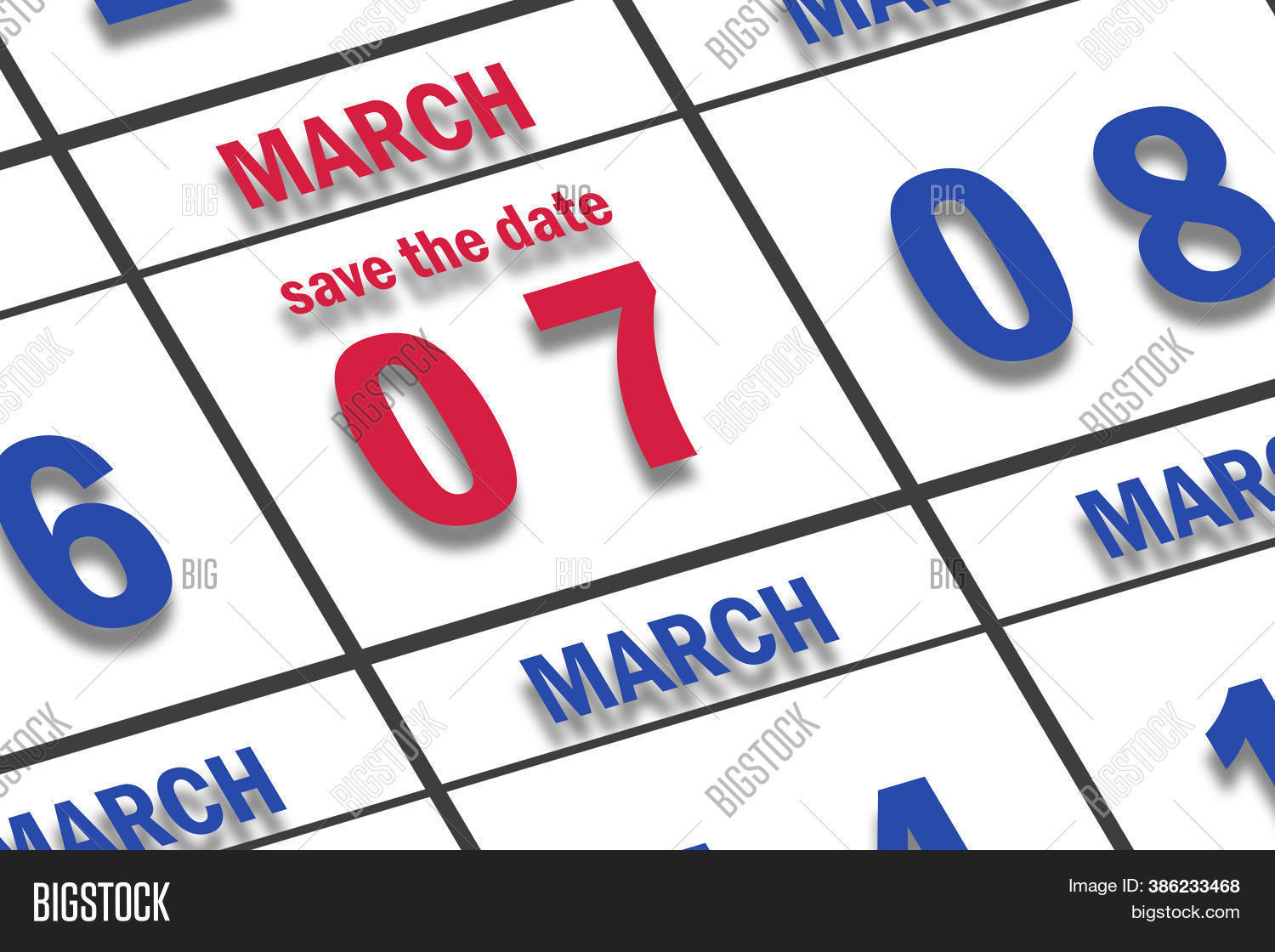 March 7th. Day 7 Month Image & Photo (Free Trial) | Bigstock