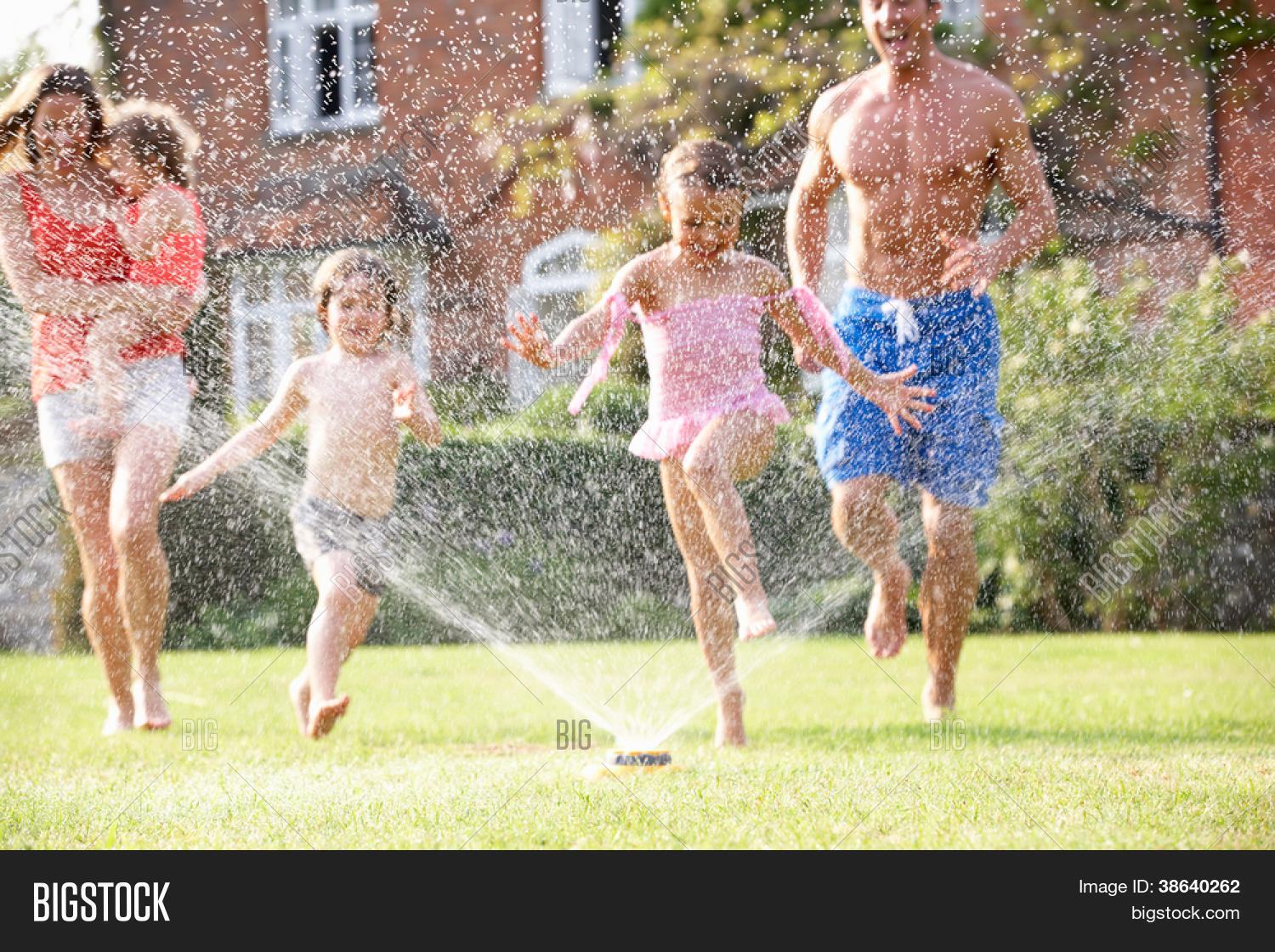 Family Running Through Image & Photo (Free Trial) | Bigstock