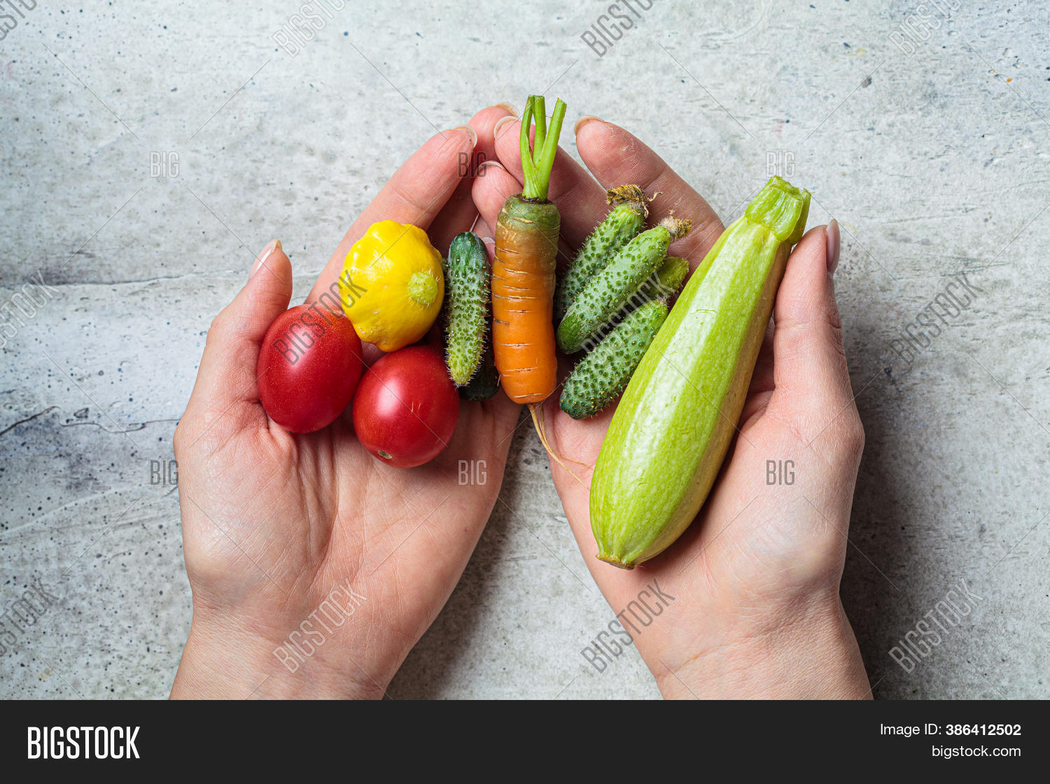 Mini Vegetables Hand. Image & Photo (Free Trial) | Bigstock