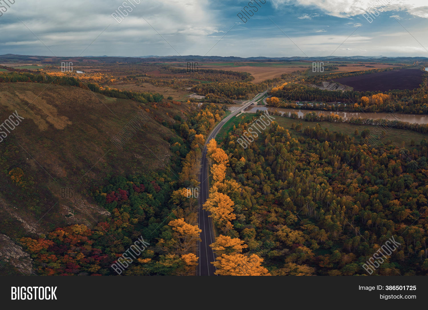 Aerial View Road Image & Photo (Free Trial) | Bigstock