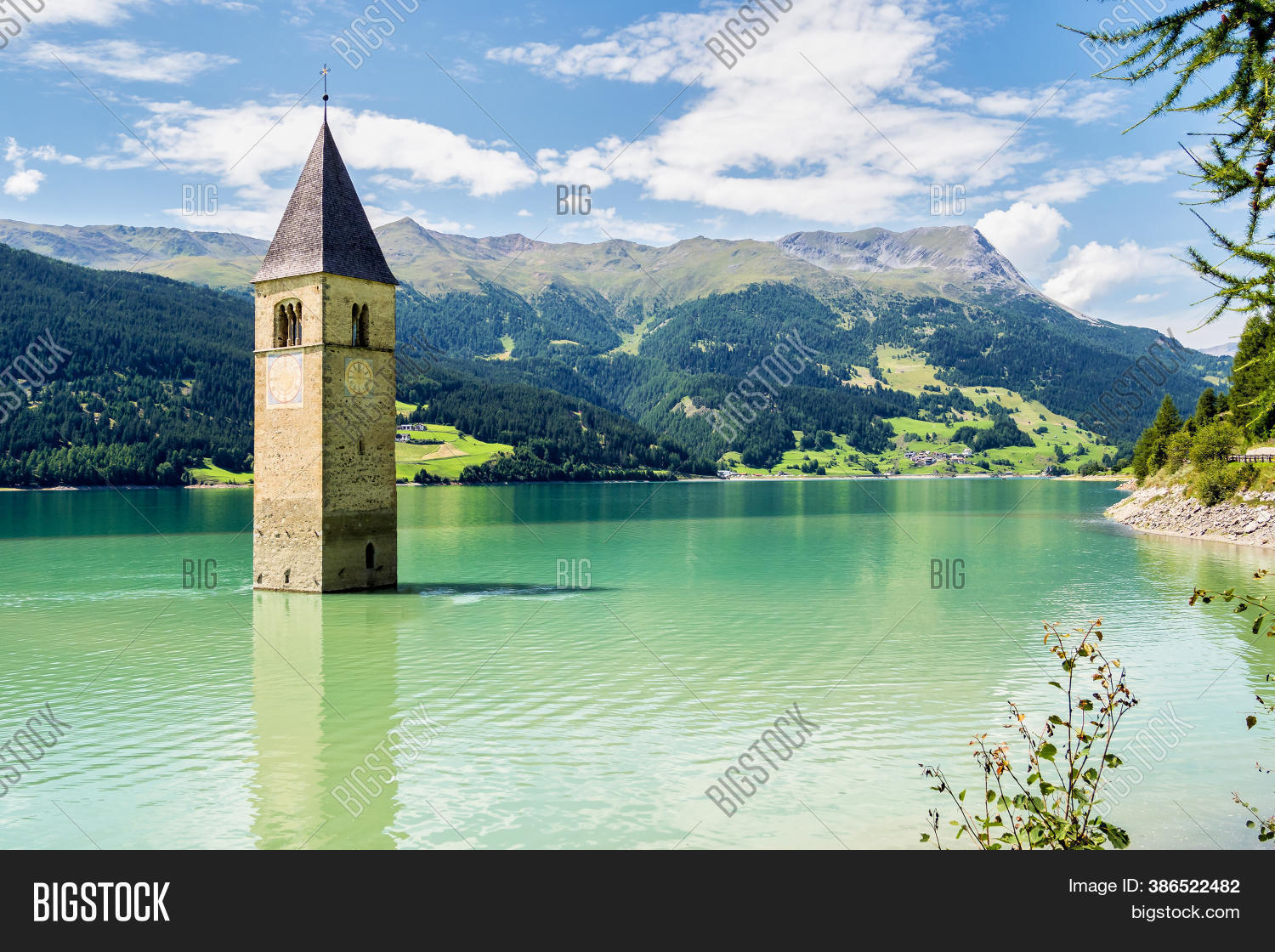 Famous Bell Tower Lake Image & Photo (Free Trial) | Bigstock
