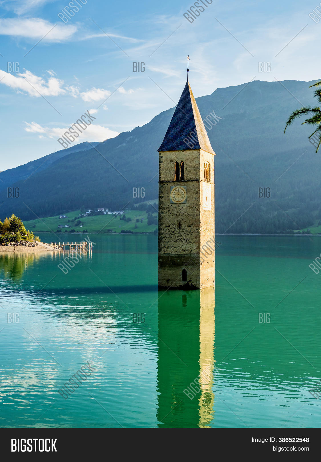 Famous Bell Tower Lake Image & Photo (Free Trial) | Bigstock