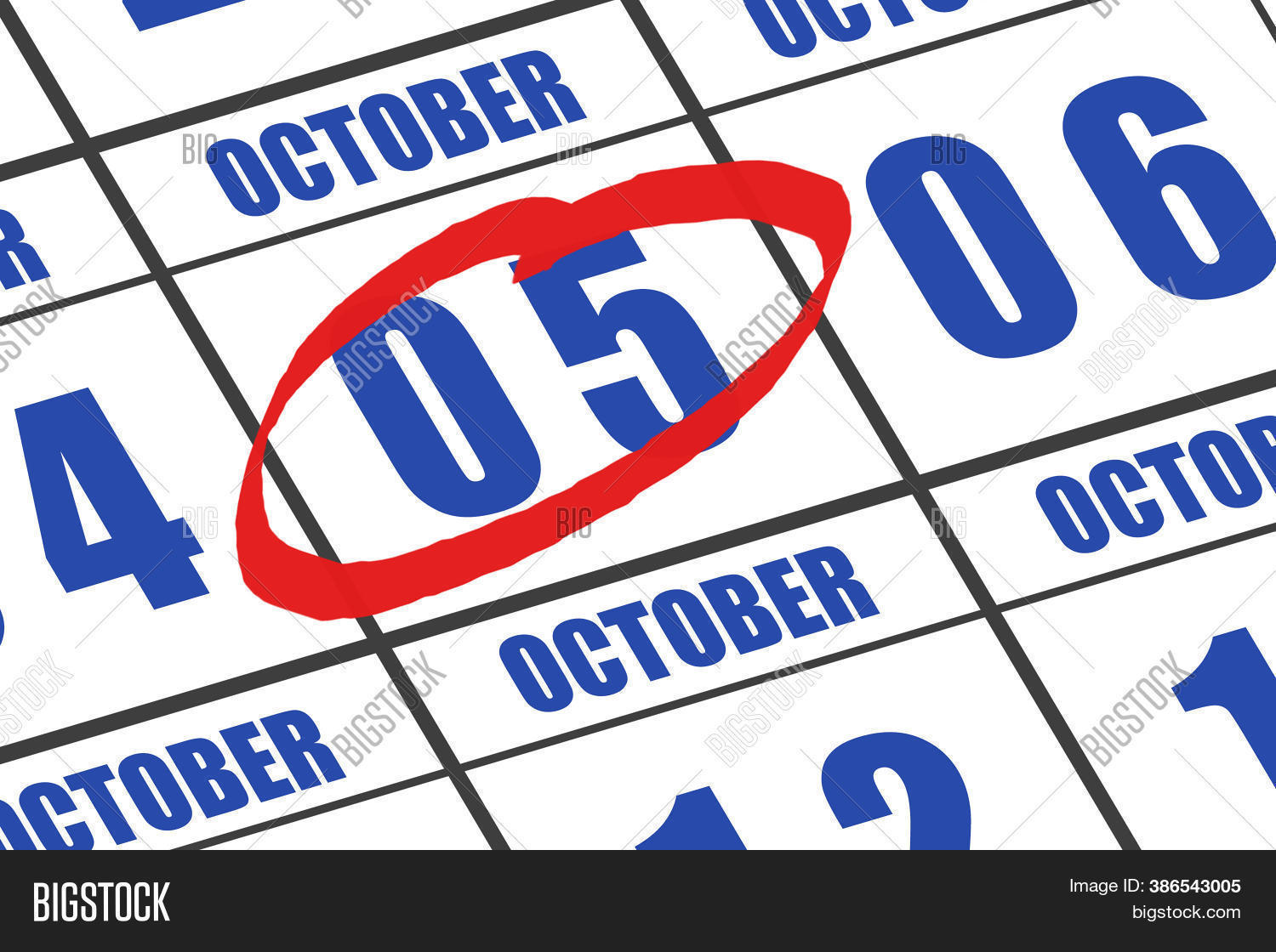 October 5th. Day 5 Image & Photo (Free Trial) | Bigstock