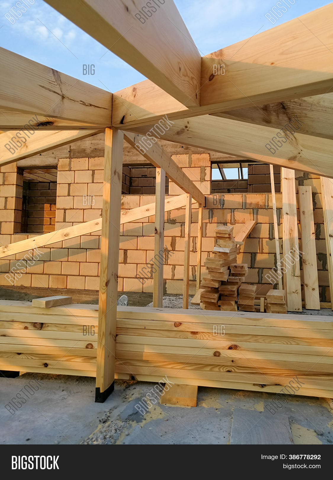 Wood Girder Beams New Image & Photo (Free Trial) | Bigstock