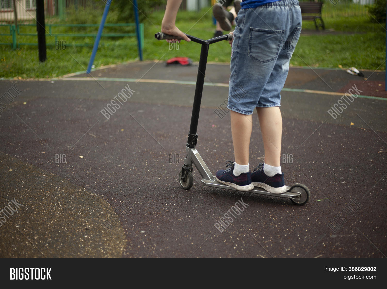 Child Riding Scooter Image & Photo (Free Trial) | Bigstock