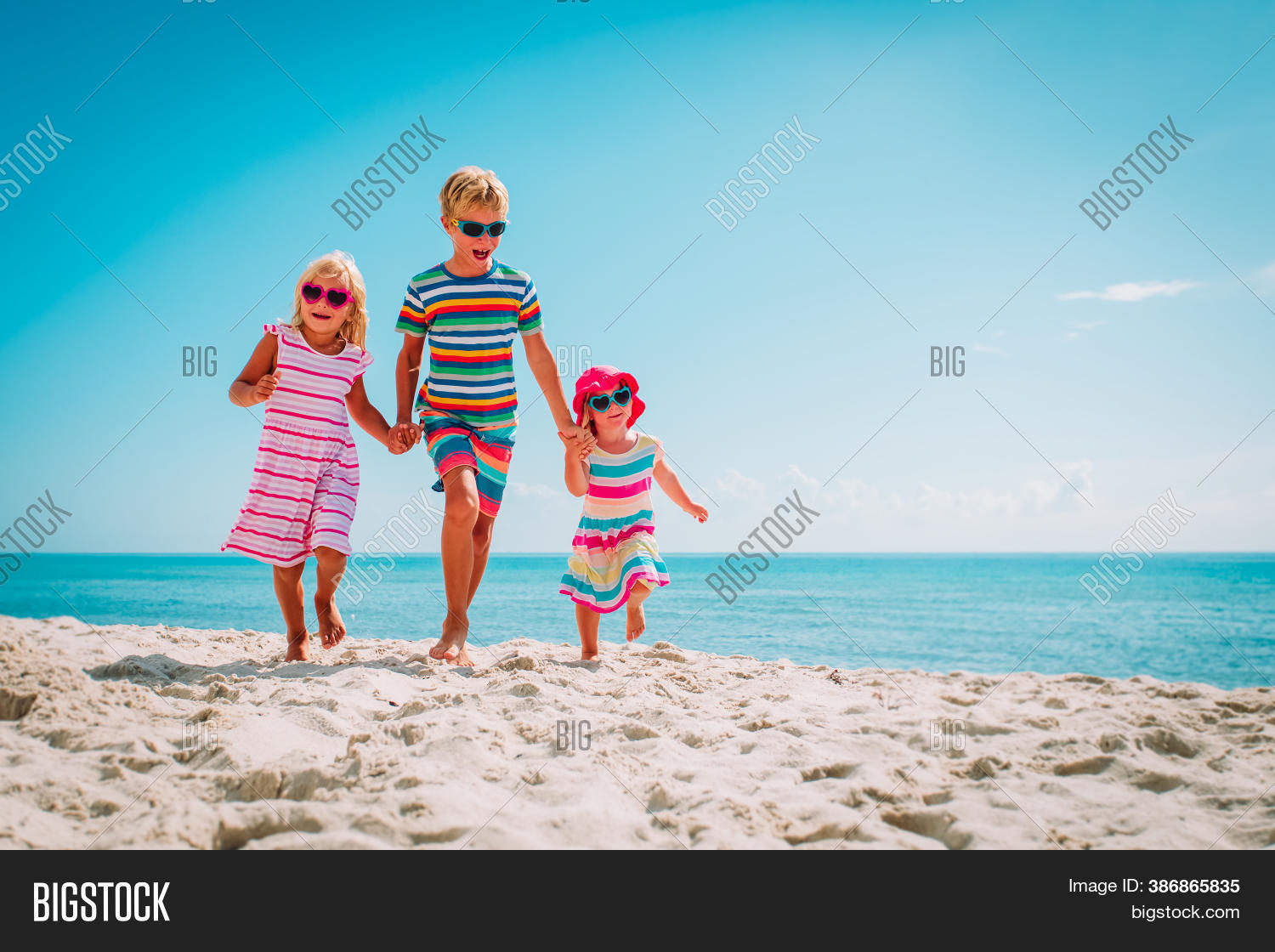 Happy Kids Enjoy Beach Image & Photo (Free Trial) | Bigstock