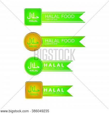Set Halal Tag Label Vector & Photo (Free Trial) | Bigstock
