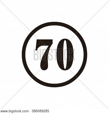 Number 70 Icon Vector Vector & Photo (Free Trial) | Bigstock
