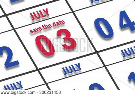 July 3rd. Day 3 Month Image & Photo (Free Trial) | Bigstock