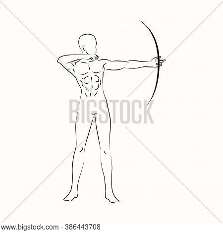 Gesture Male Archer Vector & Photo (Free Trial) | Bigstock