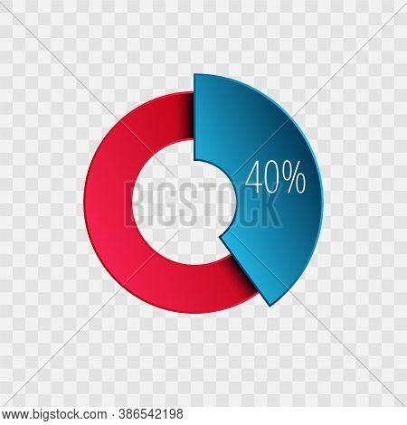 40 Percent Pie Chart Vector & Photo (Free Trial) | Bigstock