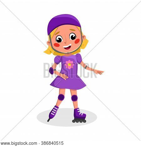 Cute Child Roller Vector & Photo (Free Trial) | Bigstock