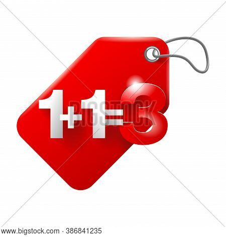 1 Plus 1 3 Badge Vector & Photo (Free Trial) | Bigstock