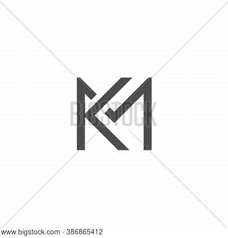 K M Letter Lettermark Vector & Photo (Free Trial) | Bigstock